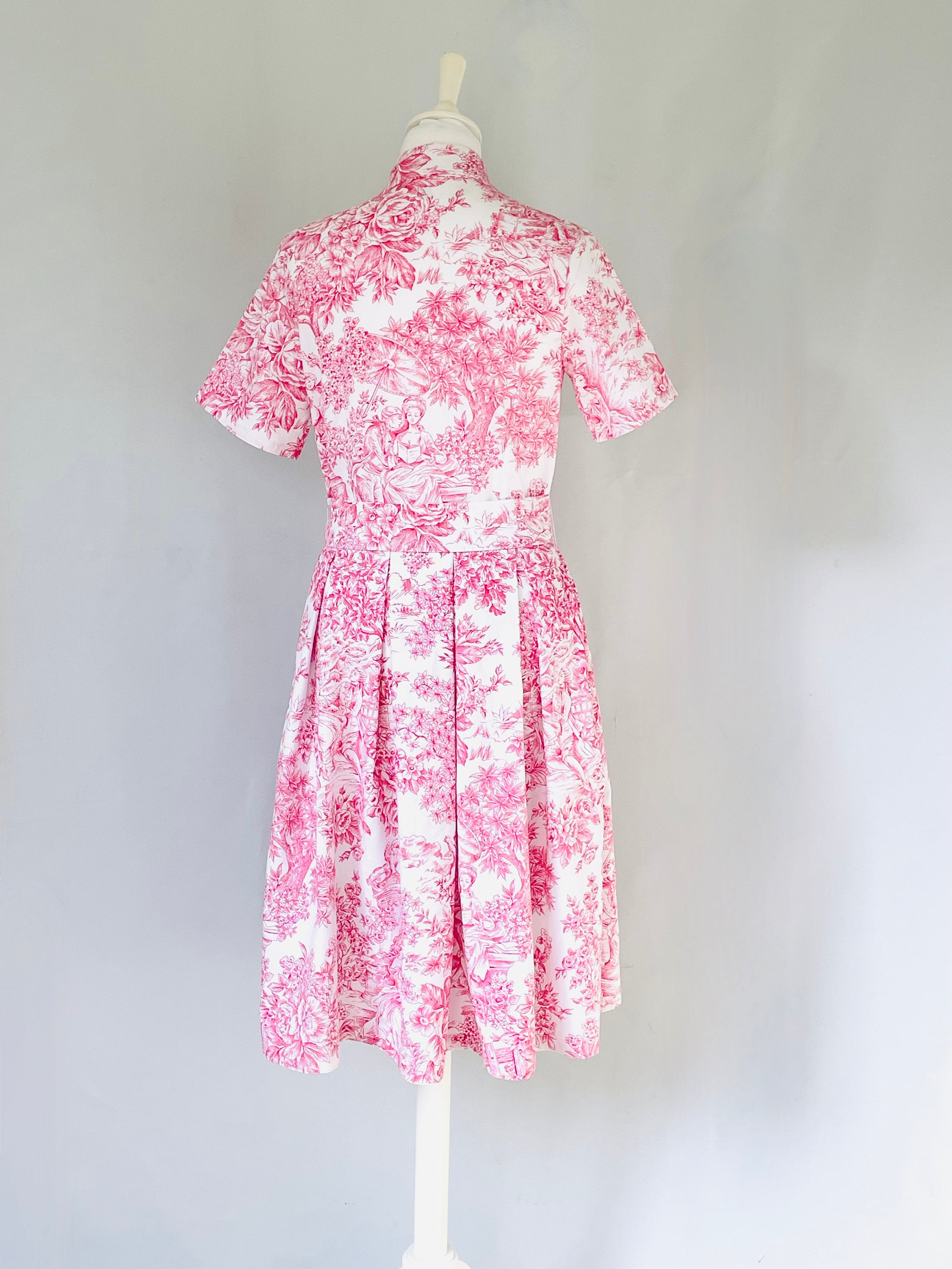 Pink Toile De Jouy Dress - Etsy