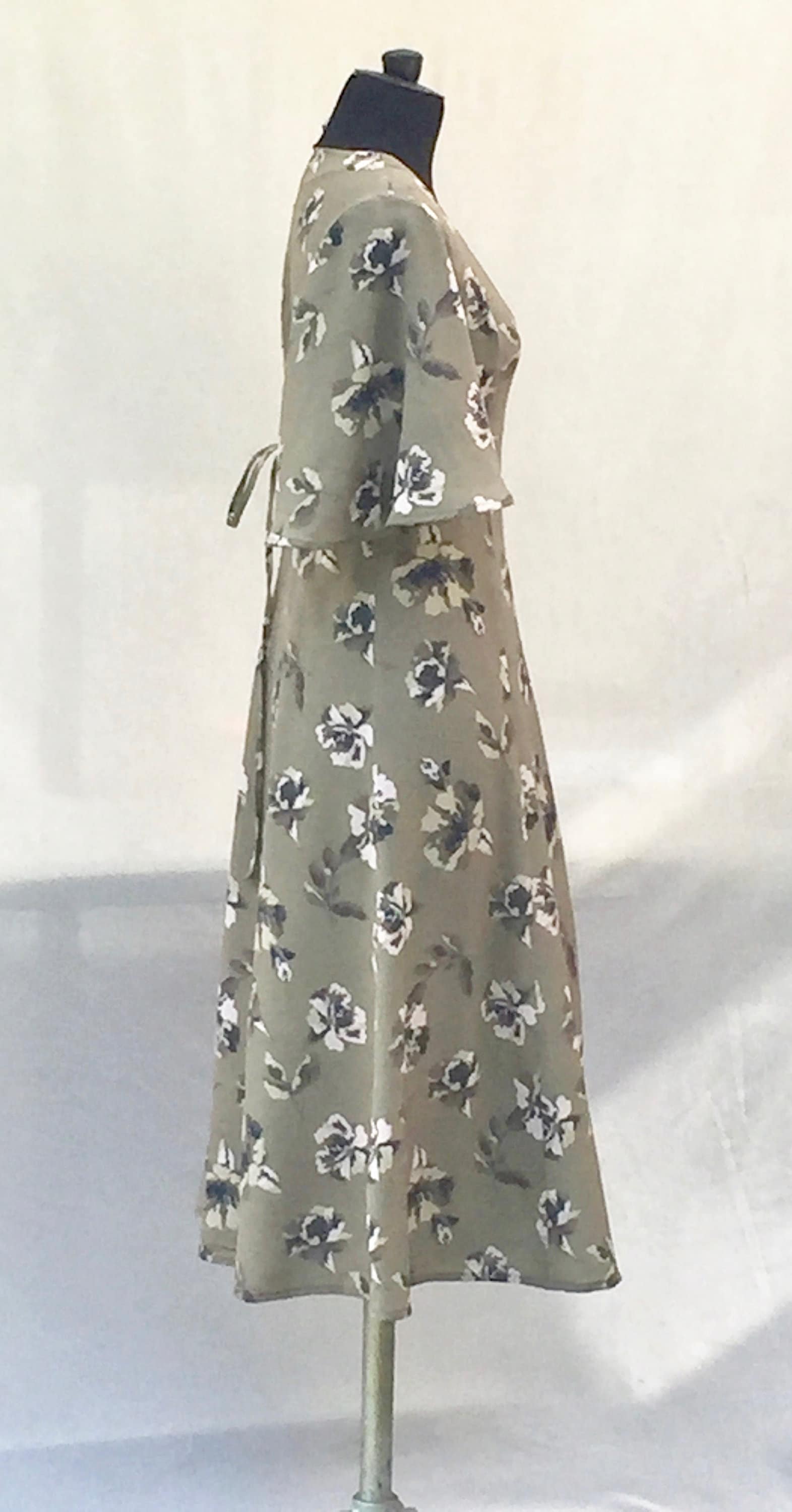 Floral Khaki Dress. - Etsy