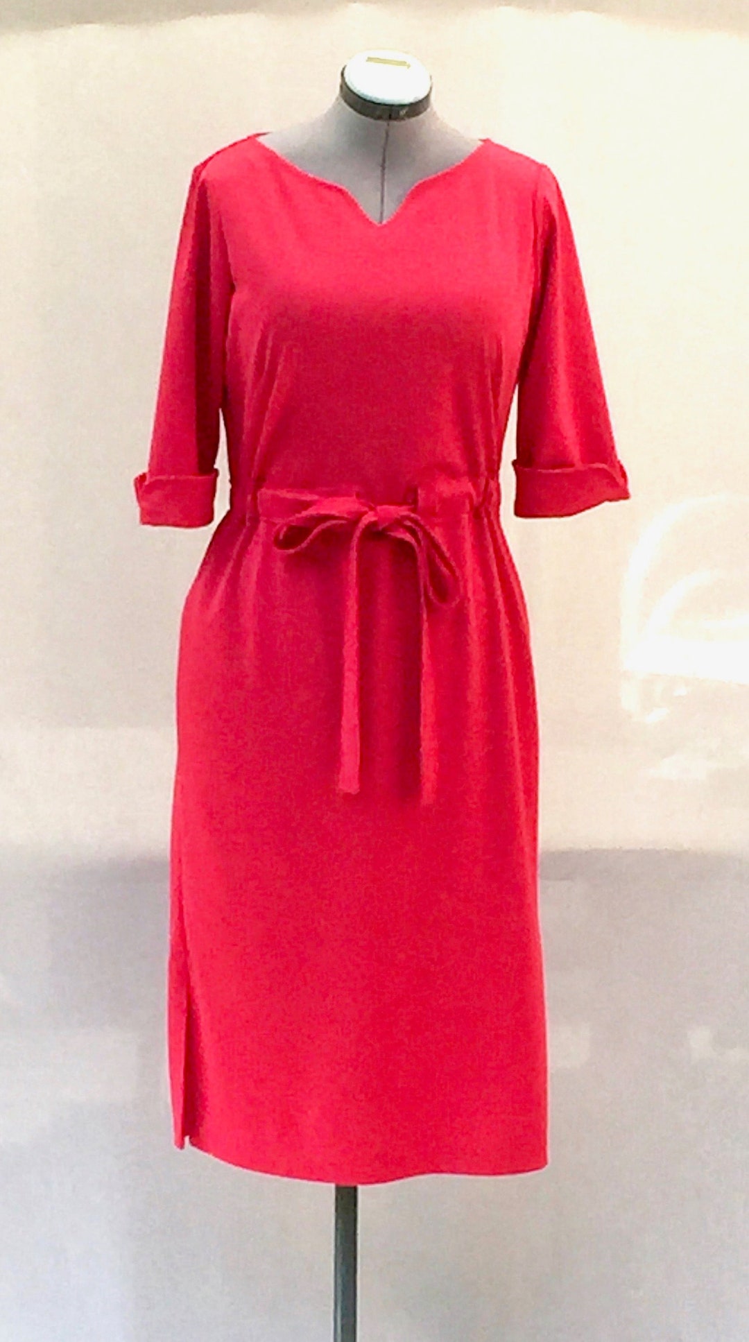 Red Dress. Red Milano Jersey Dress. Red T Shirt Dress. - Etsy