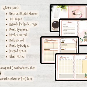 Undated Digital Planner With Hyperlink, Reusable for Any Year ...