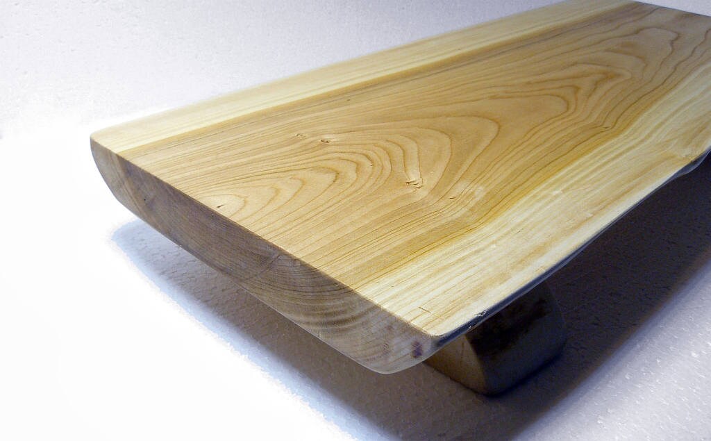 BIG 550mm / 22 Solid Thick Wild Cherry Log Serving Table Wooden ...