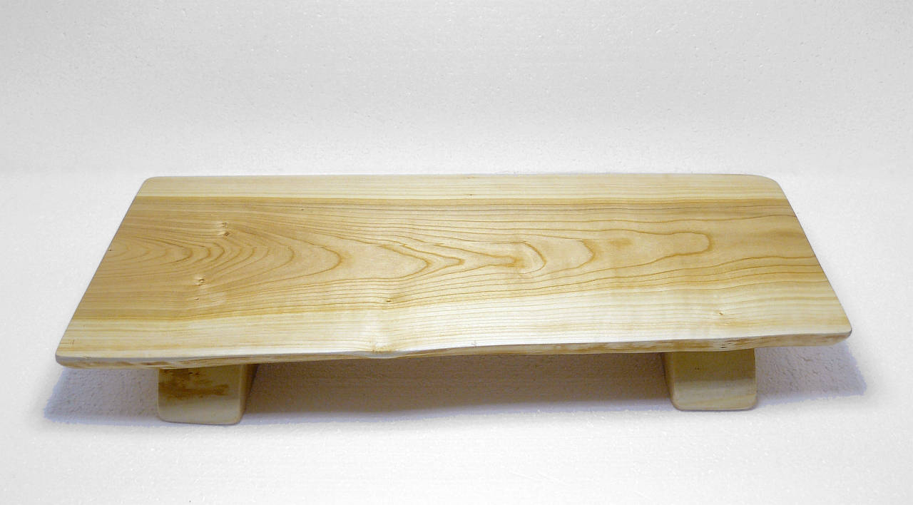 BIG 550mm / 22" Solid Thick Wild Cherry Log Serving Table Wooden ...