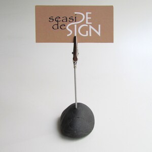 Stone Photo Clip Stand Picture Clip Holder Beach Pebble Art | Etsy