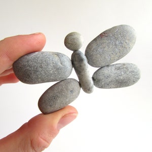 Stone Dragonfly Magnet Pebble Art Sea Stone Shape Fridge | Etsy