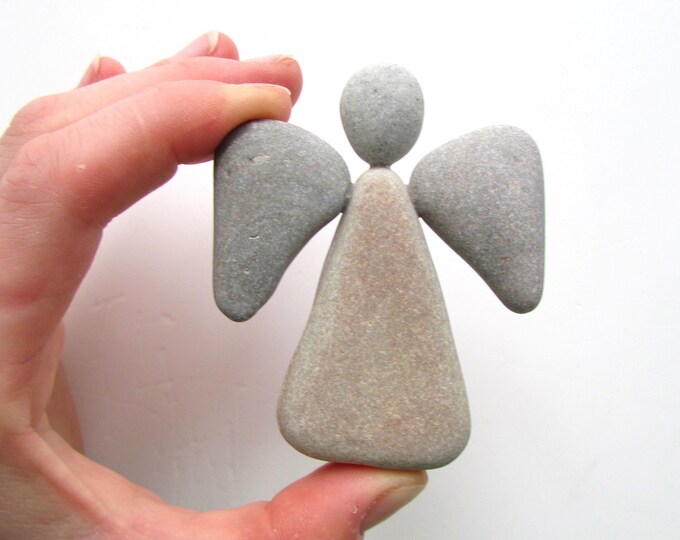 Angel Magnet, Pebble Art, Sea Stone Shape, Fridge Magnet, Guardian ...