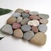 Pebble Coaster, Stone Mosaic Coaster, Coastal Beverage Coaster, Drink ...
