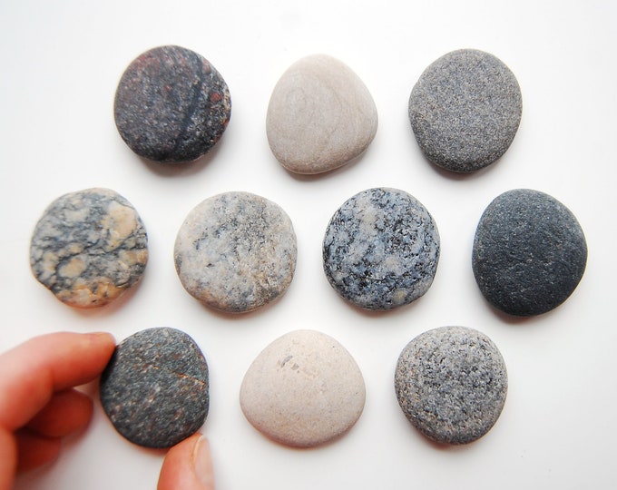 10 Pebble Magnets, Stone Note Magnets, Creative Memo Magnets, Natural ...