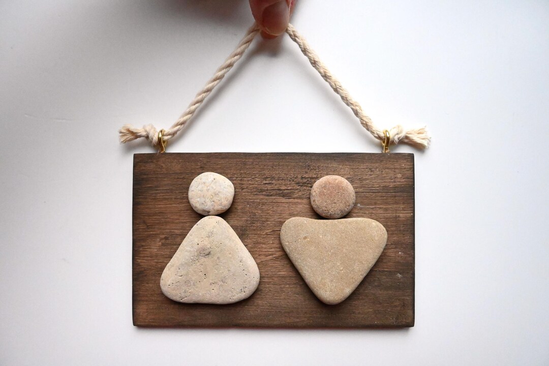 Coastal WC Sign, Toilet Sign, Pebble Art, Natural Driftwood Art ...