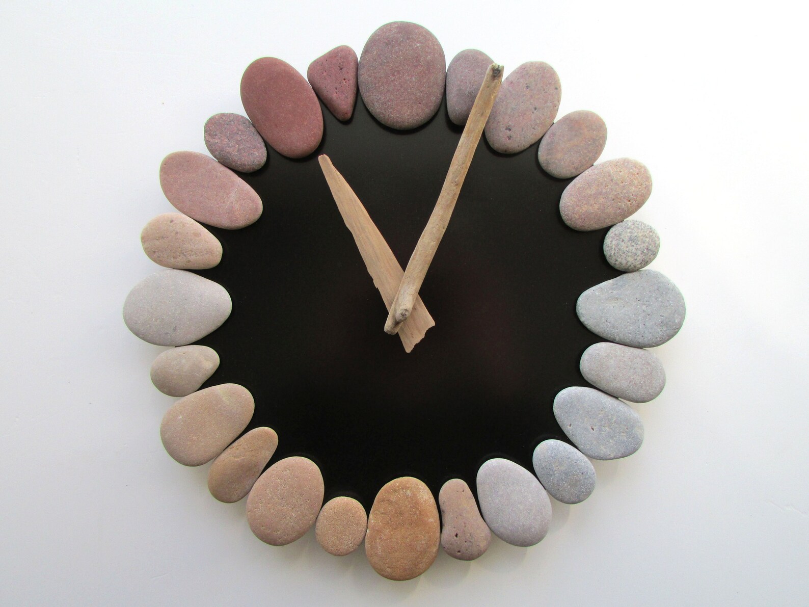 Pebble Art Clock 11 Coastal Stone Clock Sea Pebble | Etsy