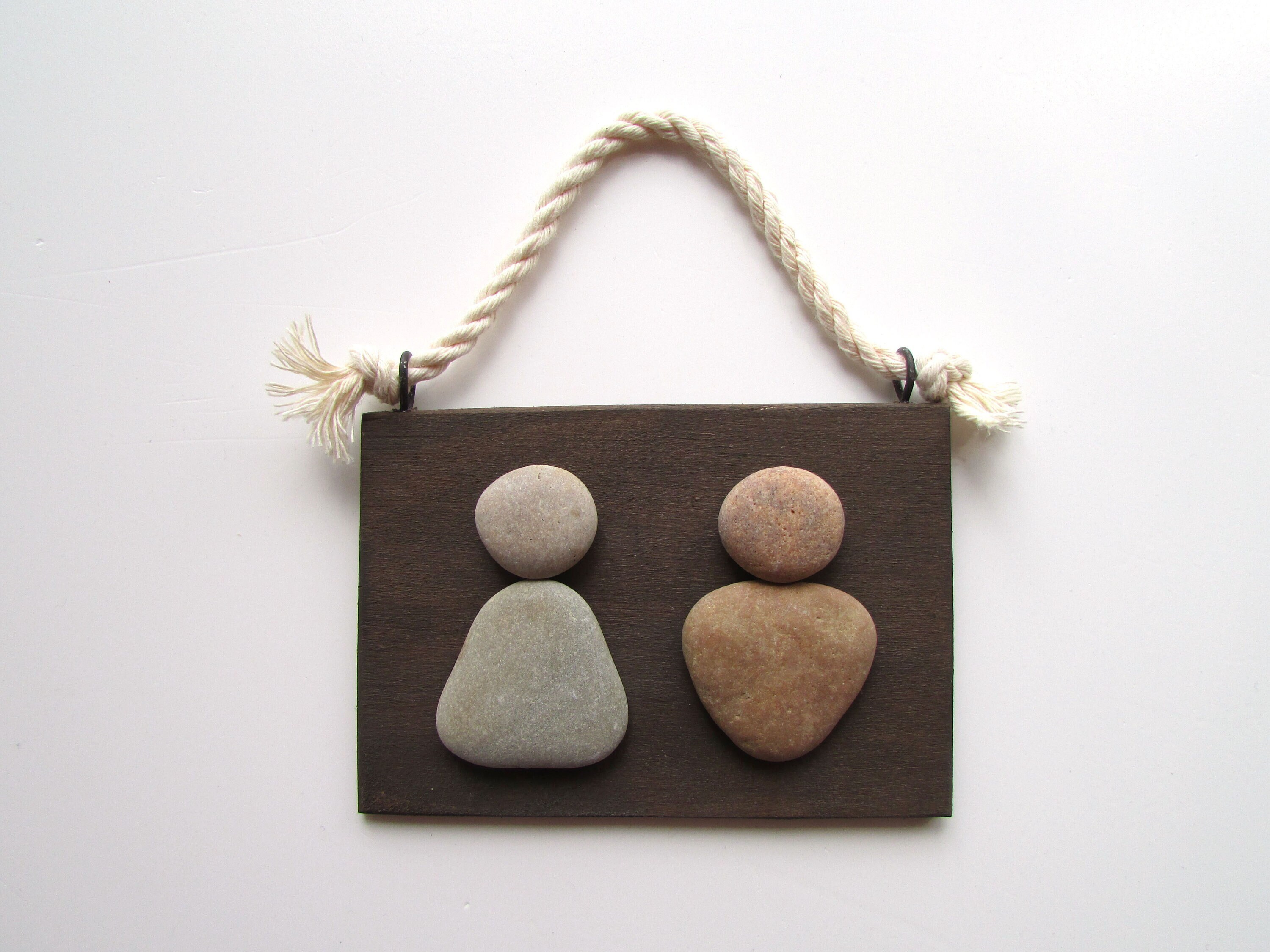 Bathroom Décor Bathroom Home & Living Pebble Art Restroom Sign Coastal ...