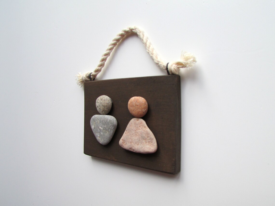 Coastal WC Sign Toilet Sign Pebble Art Natural Driftwood | Etsy