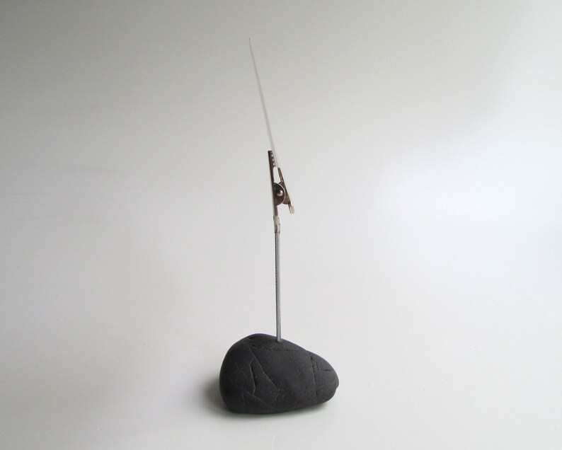 Stone Photo Clip Stand Picture Clip Holder Beach Pebble Art | Etsy