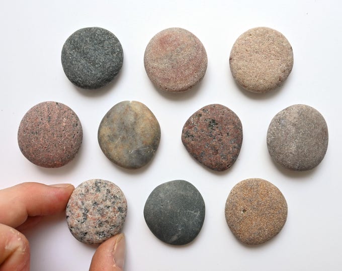 10 Pebble Magnets, Stone Note Magnets, Creative Memo Magnets, Natural ...