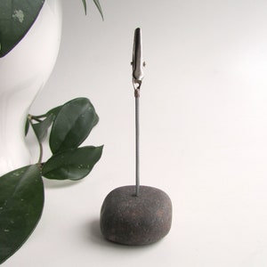 Stone Photo Clip Stand Picture Clip Holder Beach Pebble Art - Etsy