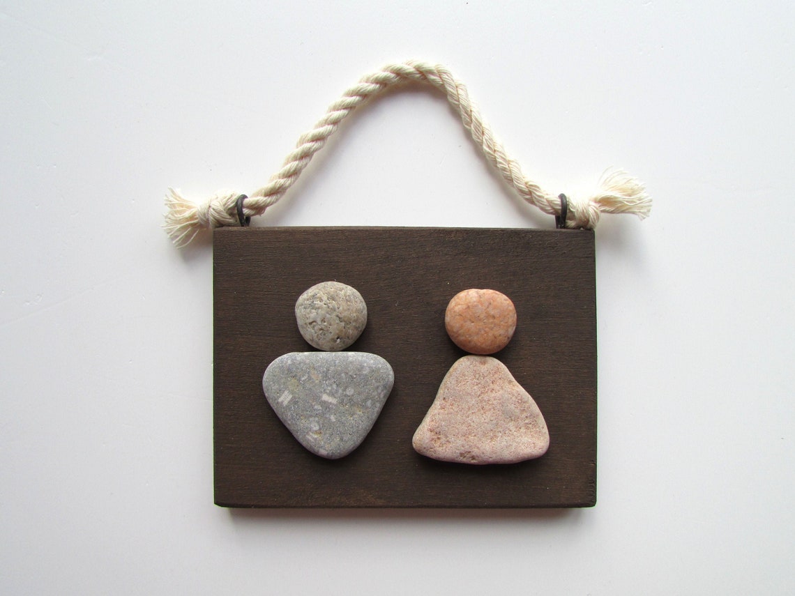 Coastal WC Sign Toilet Sign Pebble Art Natural Driftwood | Etsy