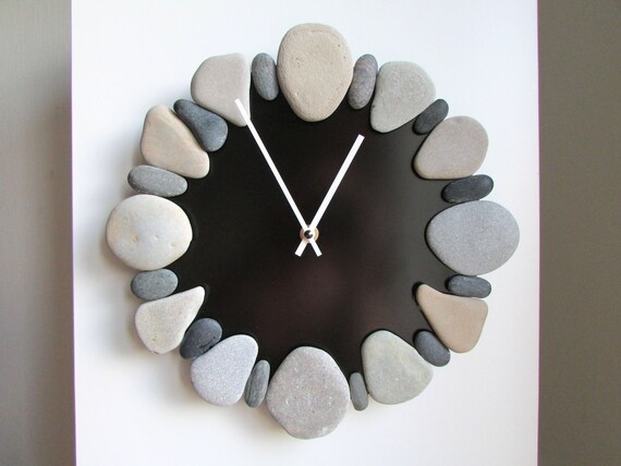 Sea Stone Clock 11 Natural Stone Clock Beach Pebble | Etsy