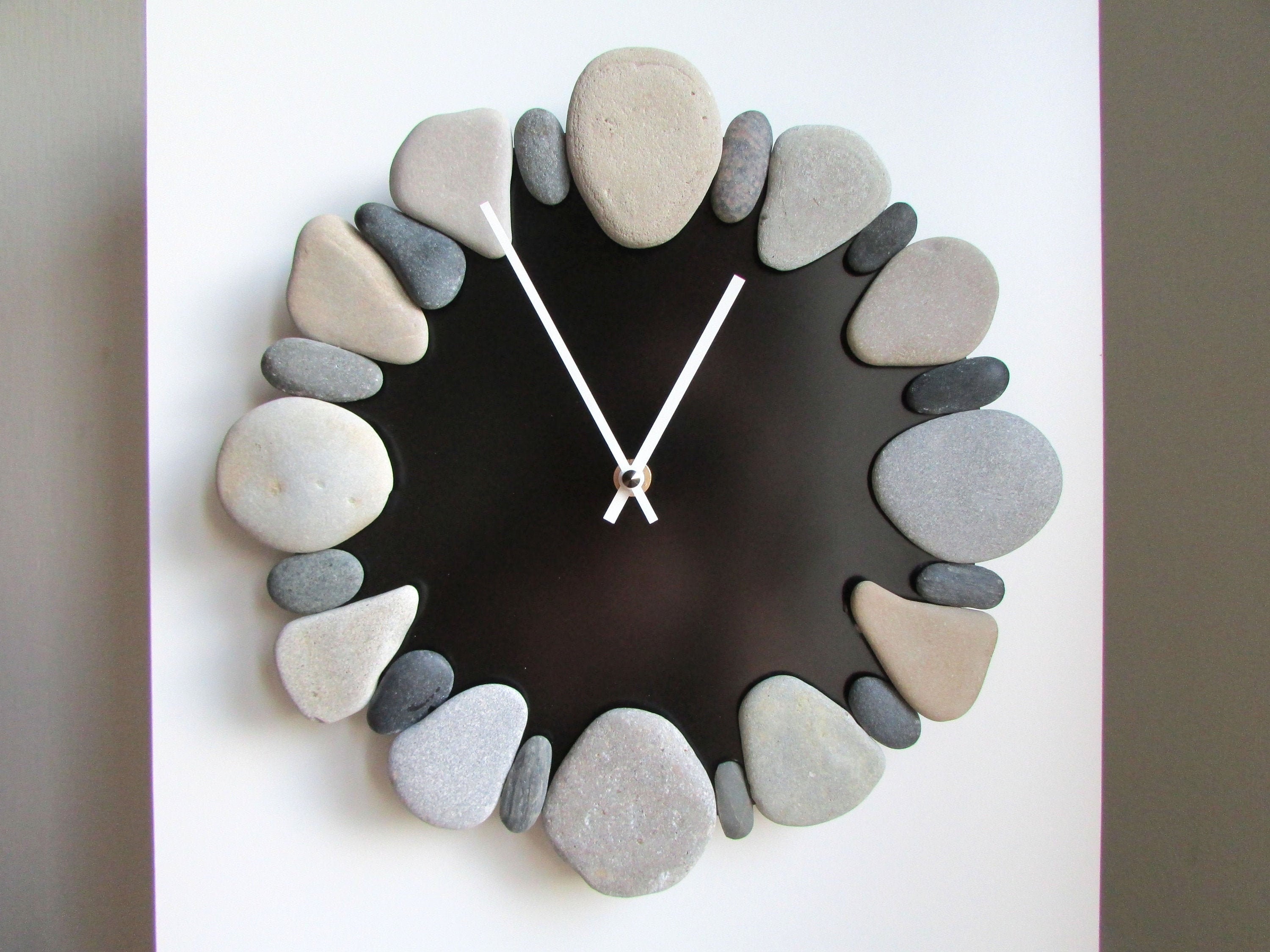 Sea Stone Clock 11 Natural Stone Clock Beach Pebble | Etsy