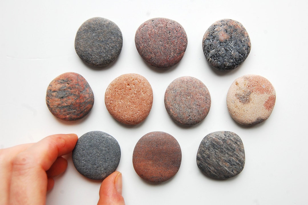 10 Pebble Magnets, Stone Note Magnets, Creative Memo Magnets, Natural ...
