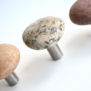 Stainless Steel Stone Wall Hooks, Bathroom Wall Hooks, Beach Pebble Wall Hooks, Coastal Decor ...