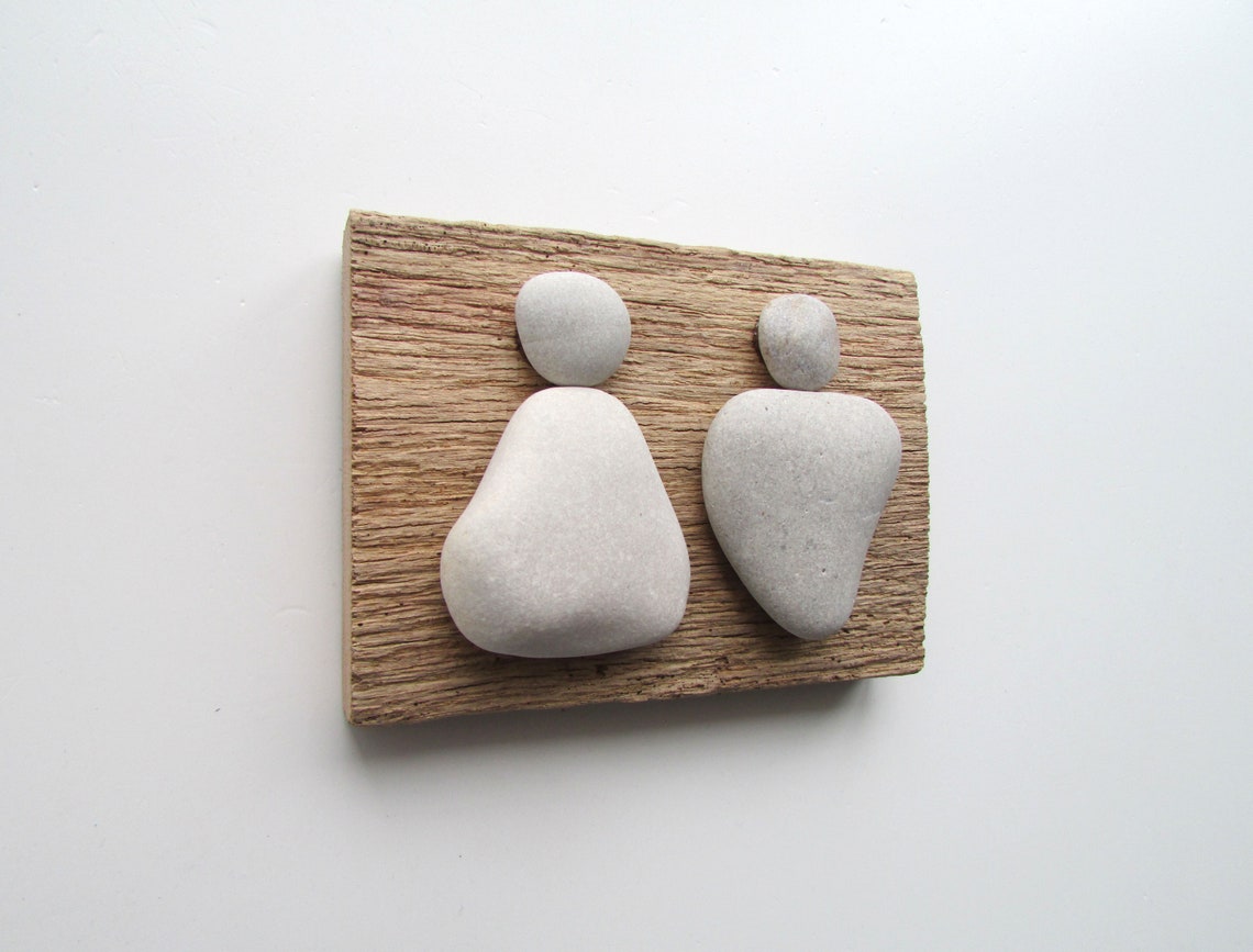 Coastal WC Sign Toilet Sign Beach Pebble Art Driftwood Art | Etsy