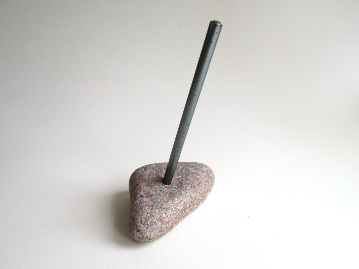 Stone Pen Holder Heavy Stone Pen Stand Coastal Office Decor | Etsy