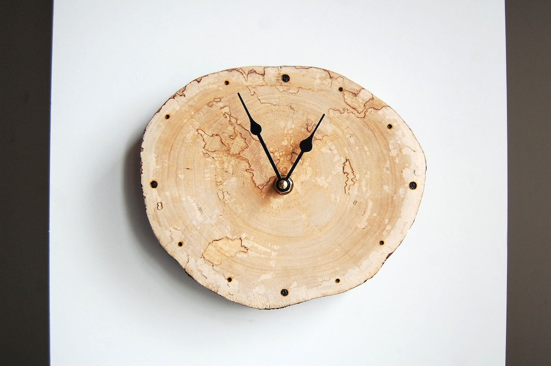 Driftwood Clock 8, Rustic Wood Slice Clock, Wooden Wall Clock, Rustic ...