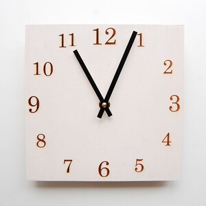 Wooden Clock 8, Wood Timepiece, Minimalist Wood Clock, Scandinavian ...