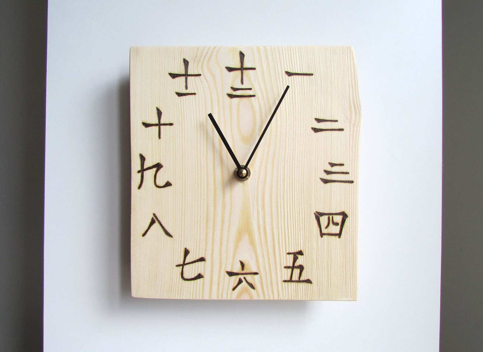 Wooden Chinese Clock 8 Rustic Wood Japanese Clock | Etsy