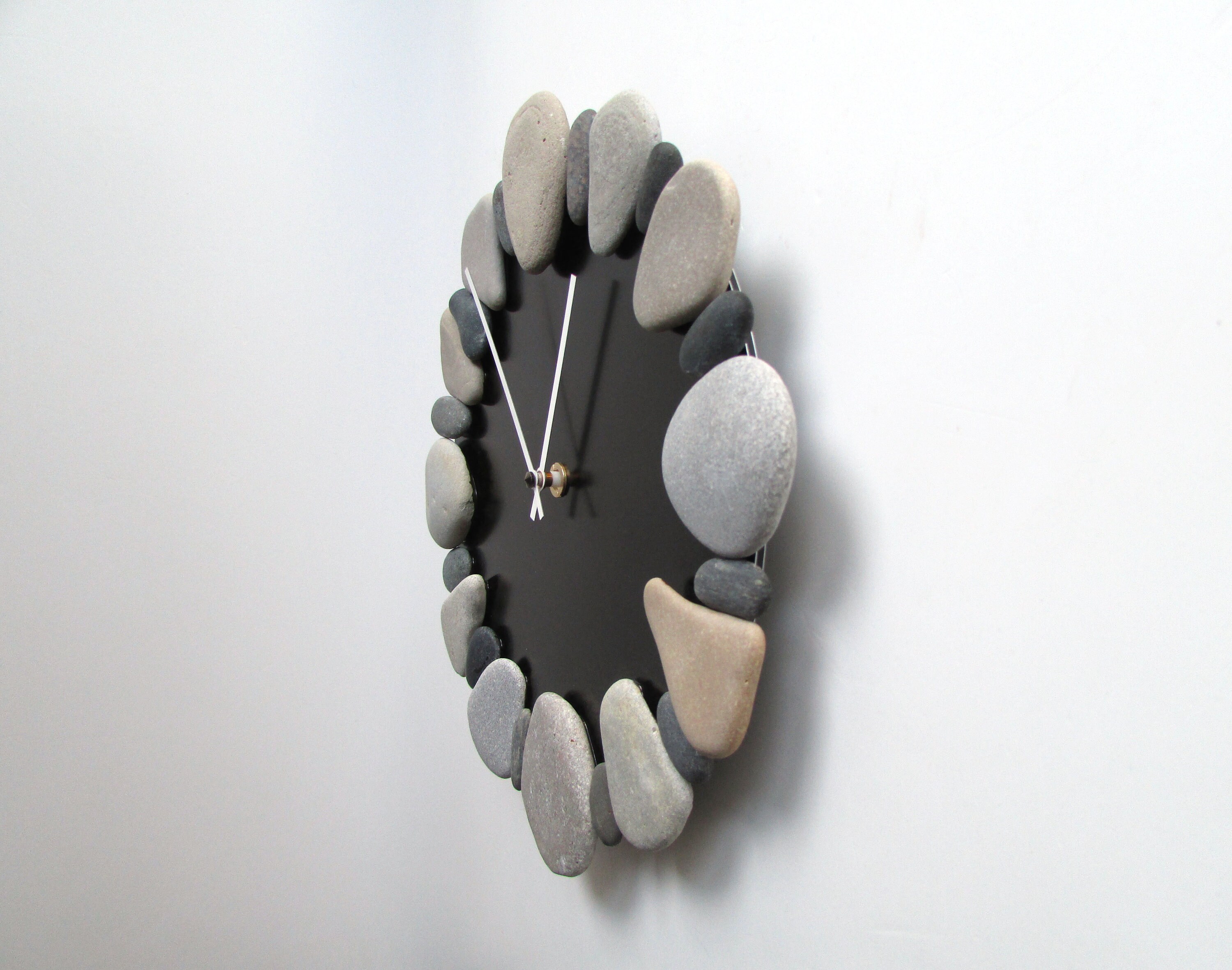 Sea Stone Clock 11 Natural Stone Clock Beach Pebble | Etsy