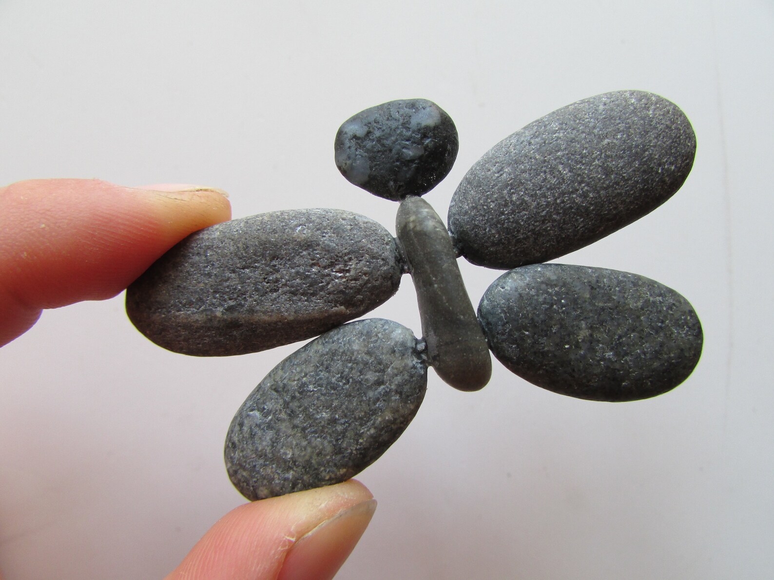 Pebble Art Magnet Dark Dragonfly Sea Stone Shape Fridge - Etsy