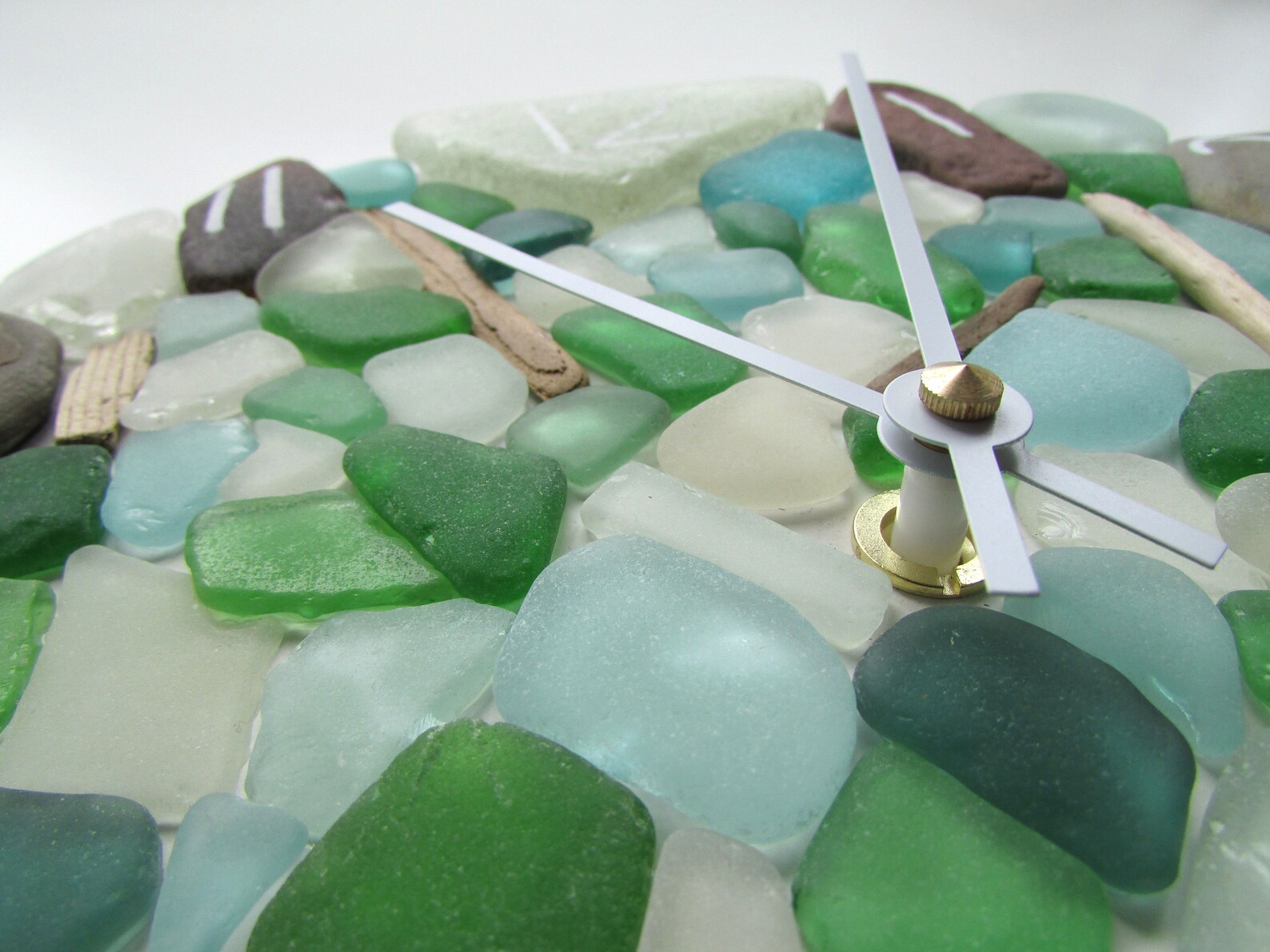 Sea Glass Art Clock 10.5 Driftwood Art Clock Beach - Etsy