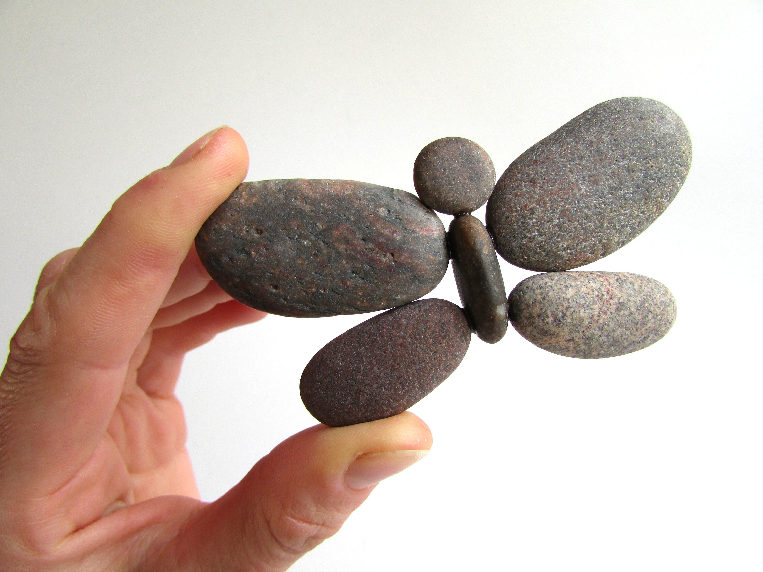 Pebble Art Magnet Dark Dragonfly Sea Stone Shape Fridge | Etsy