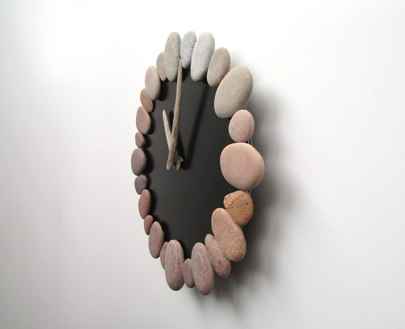 Pebble Art Clock 11 Coastal Stone Clock Sea Pebble | Etsy UK