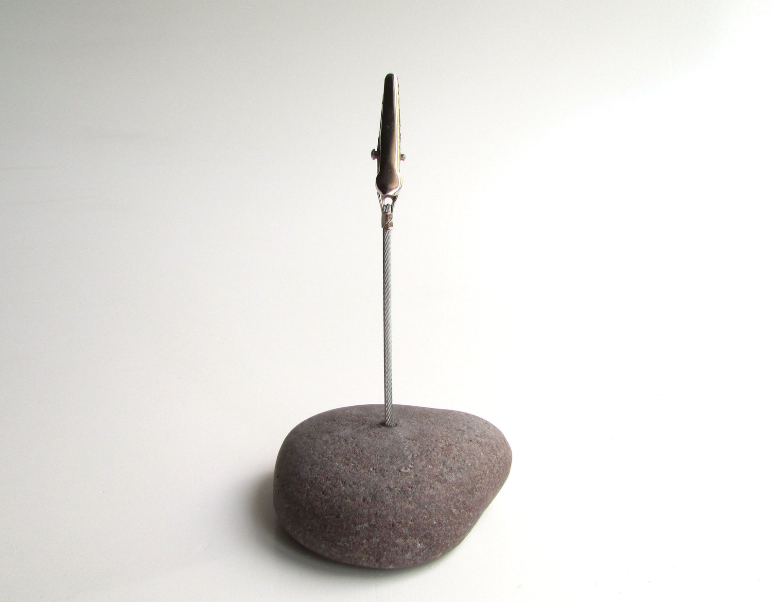 Stone Photo Clip Stand Picture Clip Holder Beach Pebble Art | Etsy