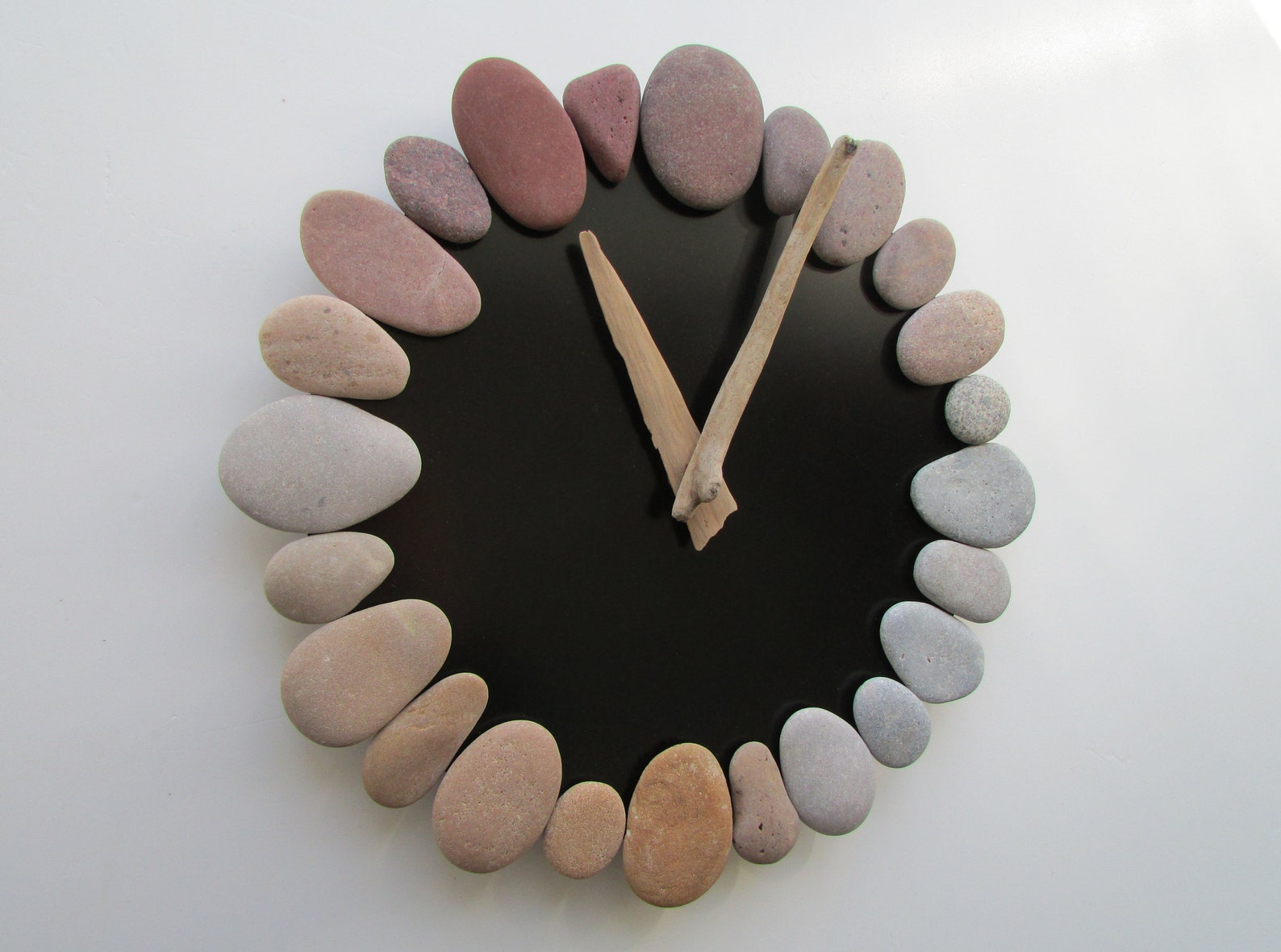 Pebble Art Clock 11 Coastal Stone Clock Sea Pebble | Etsy