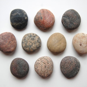 10 Pebble Magnets, Stone Note Magnets, Creative Memo Magnets, Natural ...