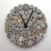 Gray Stone Mosaic Clock 10 Pebble Art Clock Stone Wall - Etsy