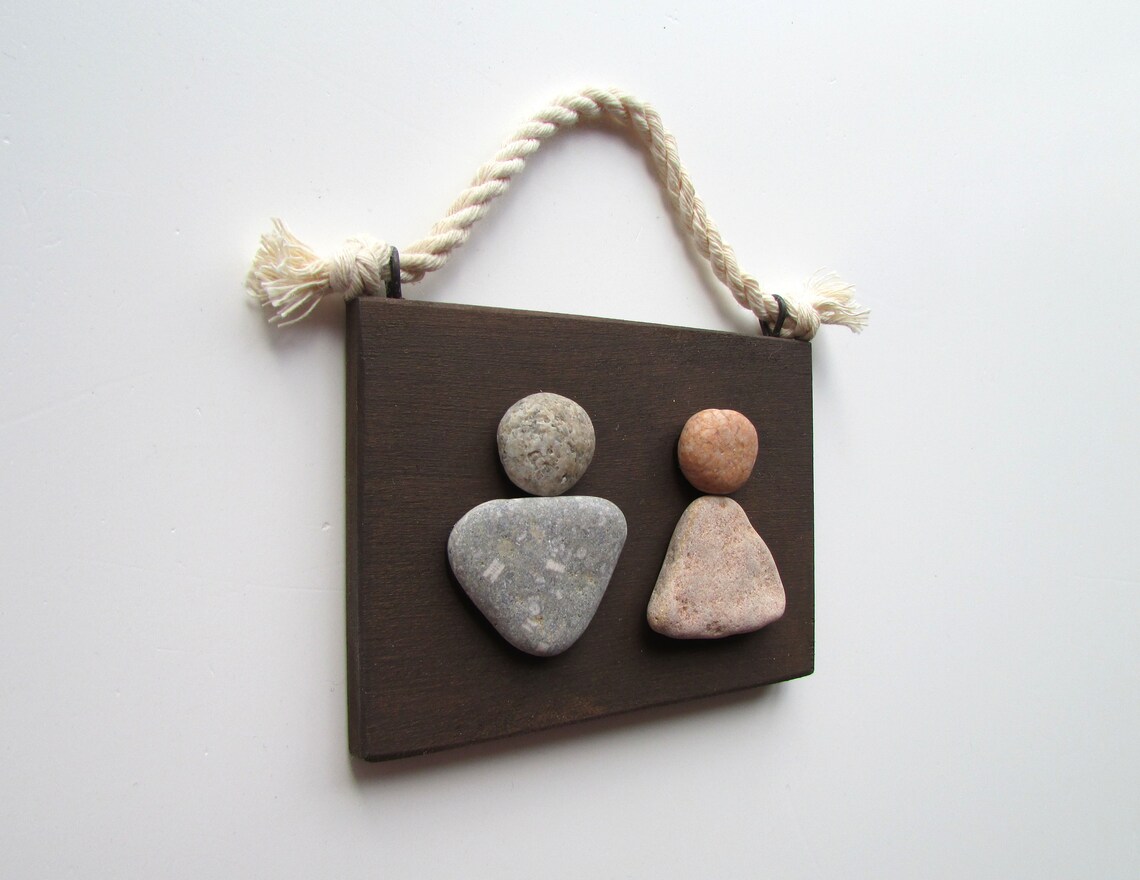 Coastal WC Sign Toilet Sign Pebble Art Natural Driftwood | Etsy