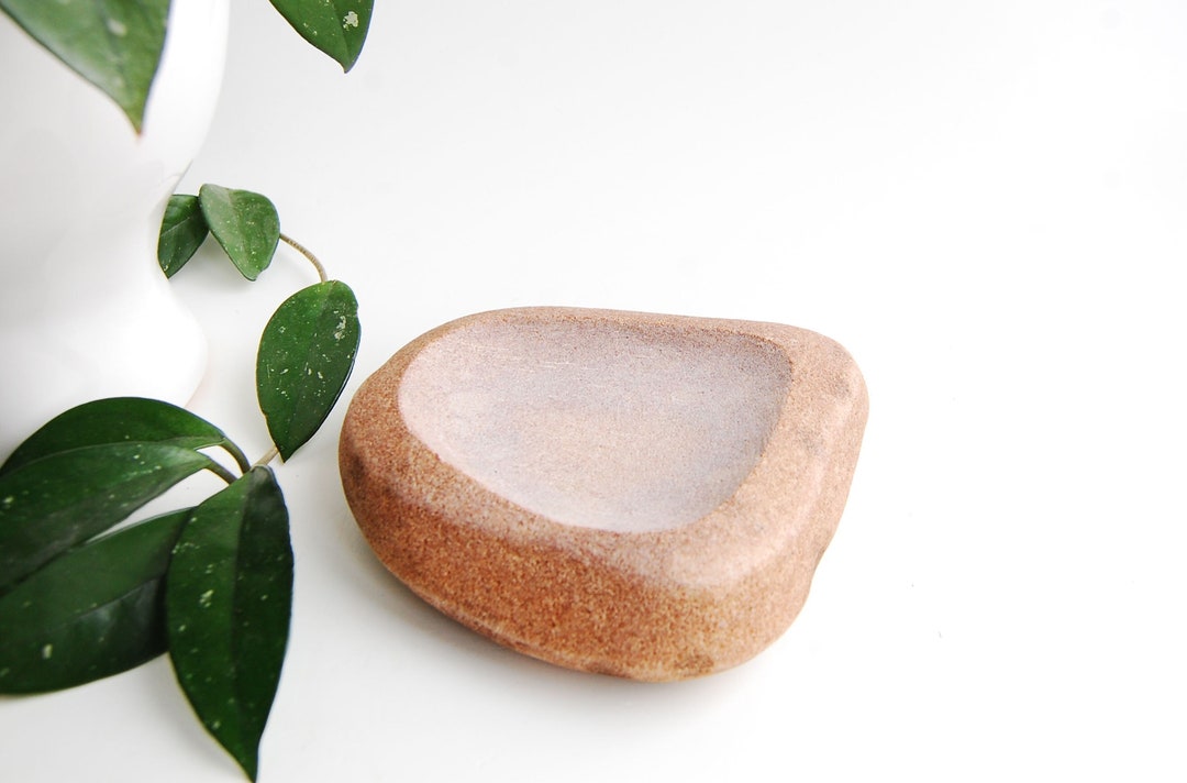 Stone Ashtray, Solid Rock Ashtray, Decorative Stone Tray, Natural Stone ...