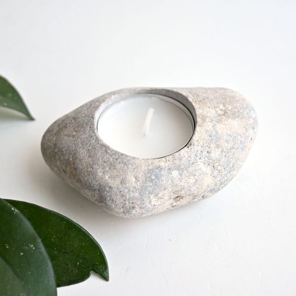 Stone Candle Holder - Etsy