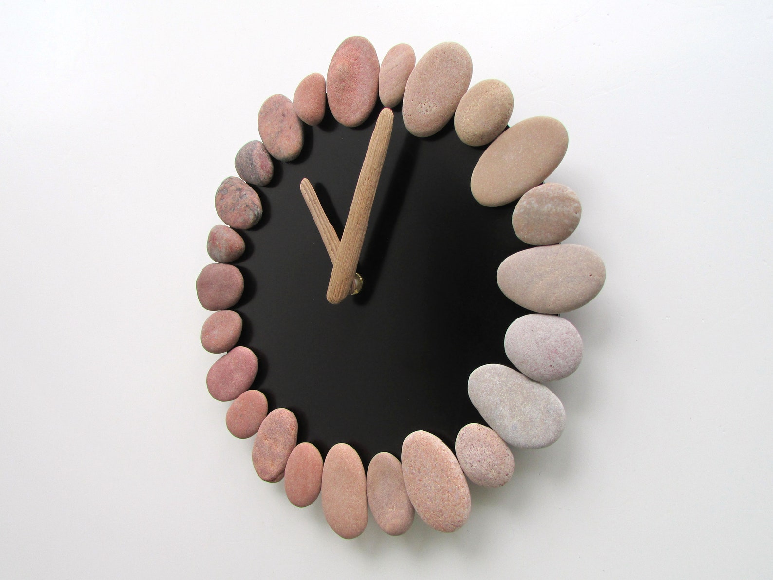 Pebble Art Clock 11 Coastal Stone Clock Sea Pebble - Etsy