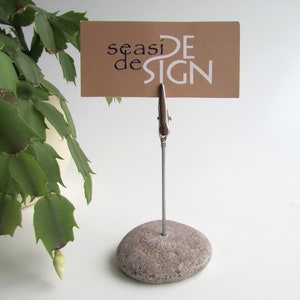 Stone Photo Clip Stand Picture Clip Holder Beach Pebble Art - Etsy