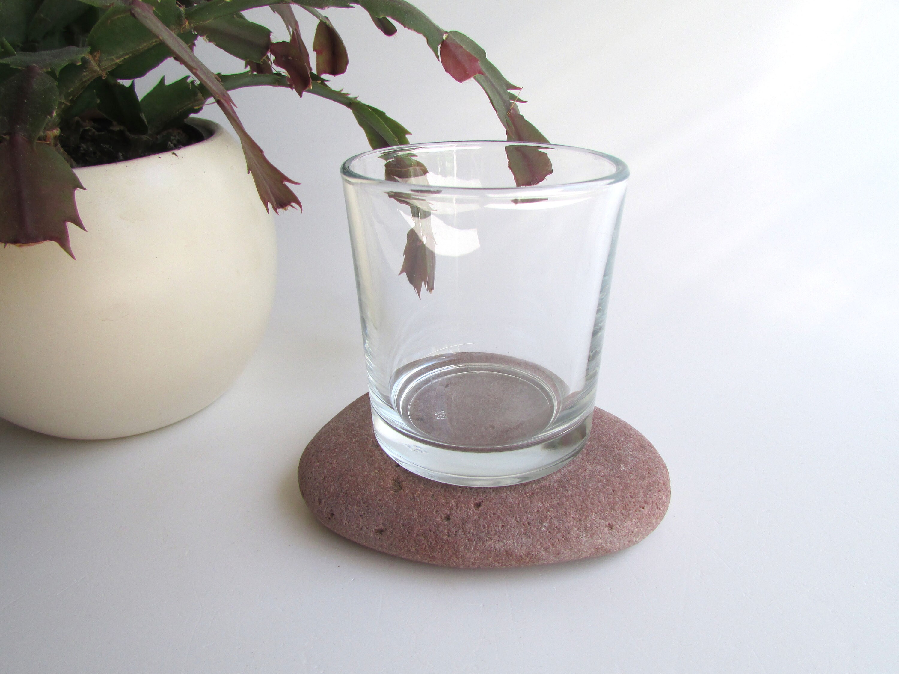 Stone Coaster 5 Flat Rock Cup Holder Beach Pebble Art - Etsy