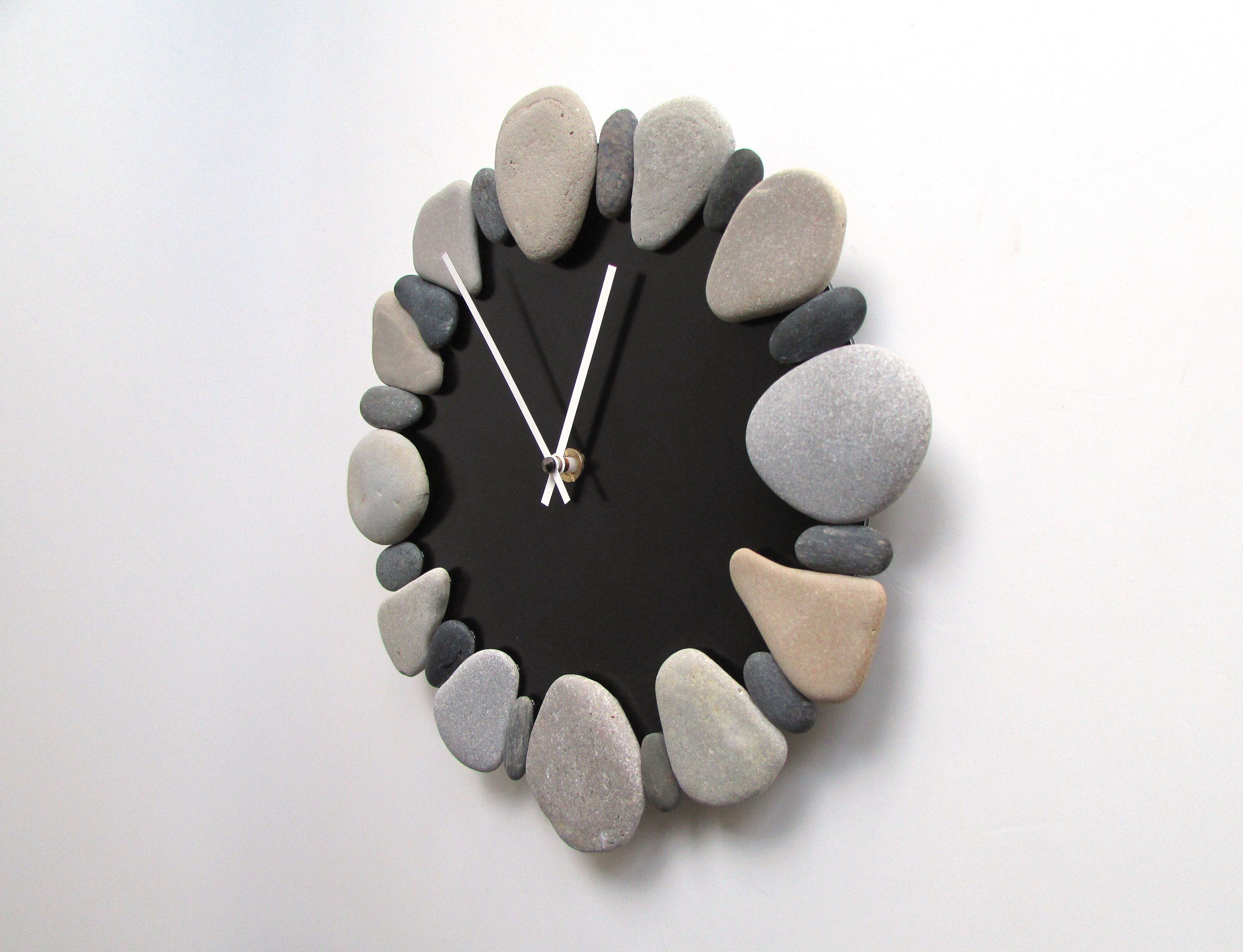 Sea Stone Clock 11 Natural Stone Clock Beach Pebble | Etsy