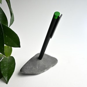 Stone Pen Holder, Rock Pen Stand, Coastal Office Decor, Office Desk ...