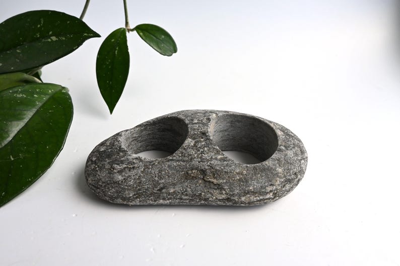 Stone Electric Toothbrush and Toothpaste Holder, Coastal Bathroom Decor ...