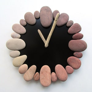 Pebble Art Clock 11 Coastal Stone Clock Sea Pebble | Etsy