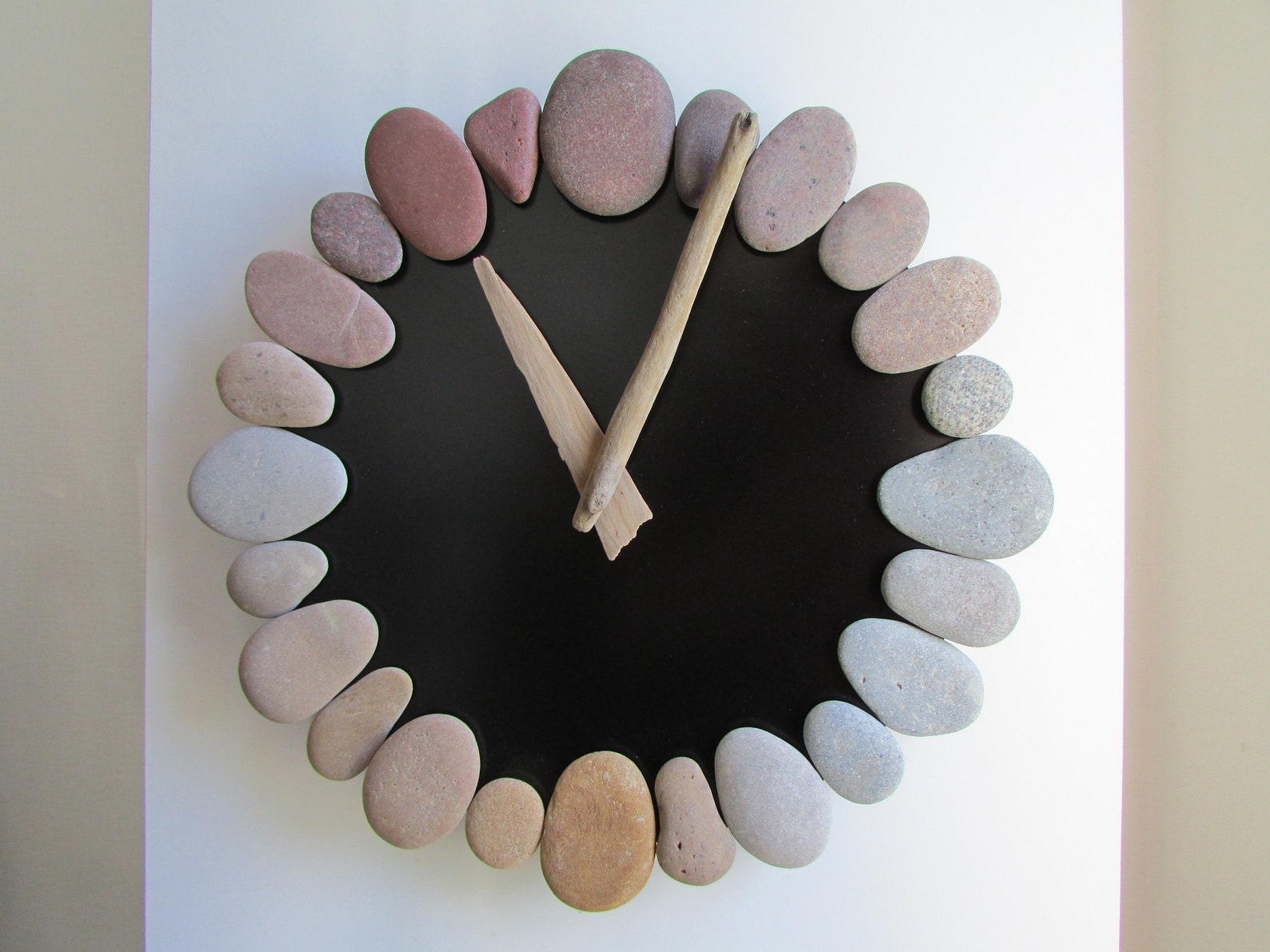 Pebble Art Clock 11 Coastal Stone Clock Sea Pebble | Etsy