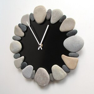 Sea Stone Clock 11 Natural Stone Clock Beach Pebble | Etsy