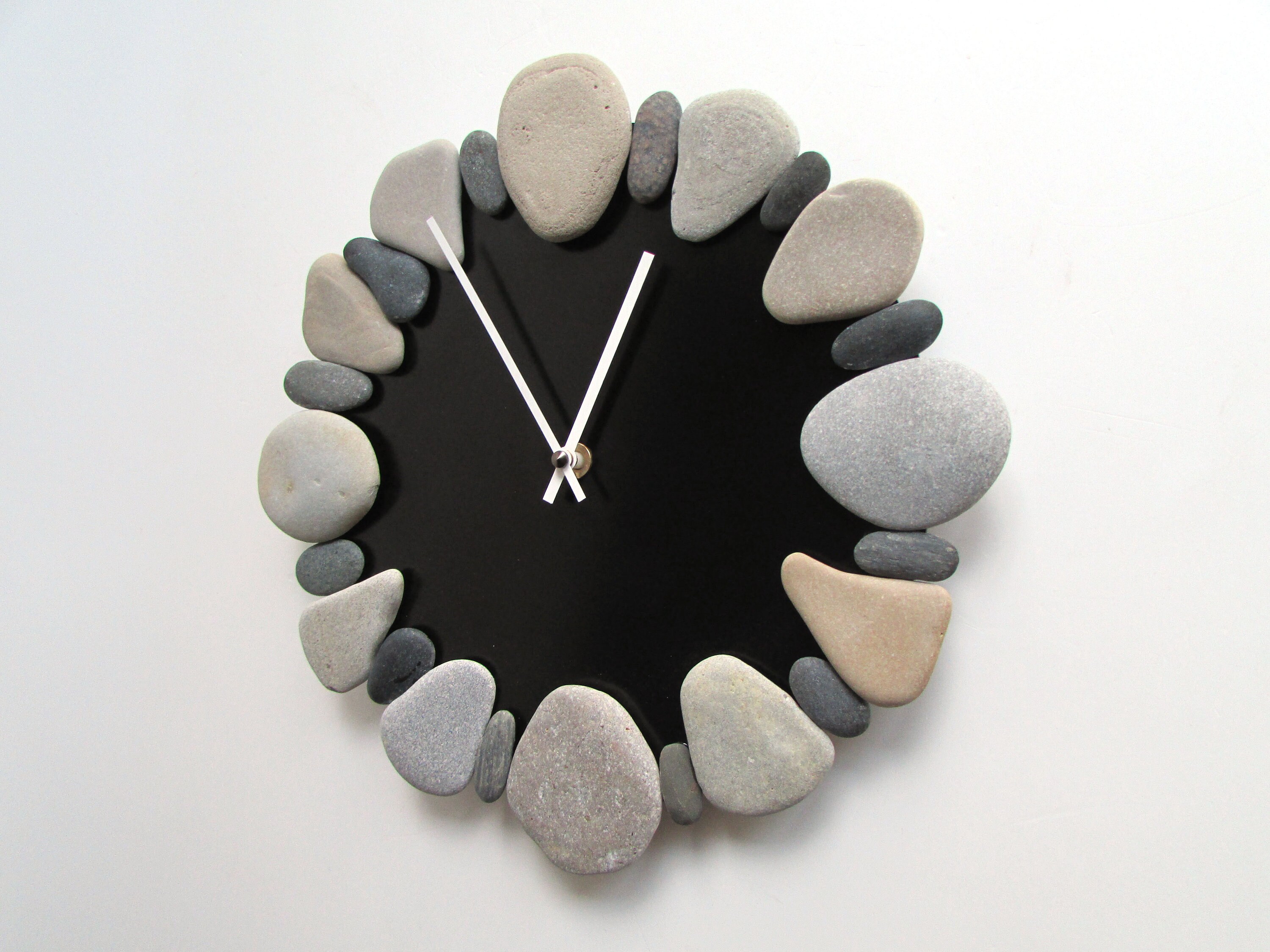 Sea Stone Clock 11 Natural Stone Clock Beach Pebble | Etsy